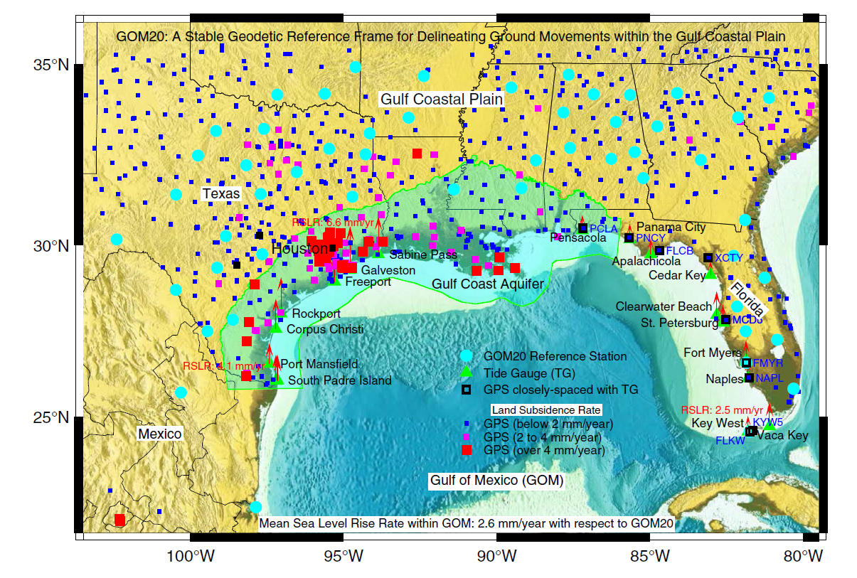 Rates of Natural Subsidence along the Texas Coast Derived from GPS and ...