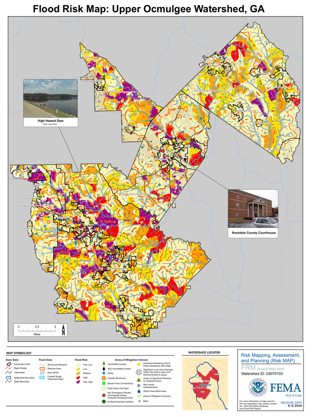 Flood Risk Map: Clayton County, Georgia (FRM_03070103, 06/04/2014) - I ...
