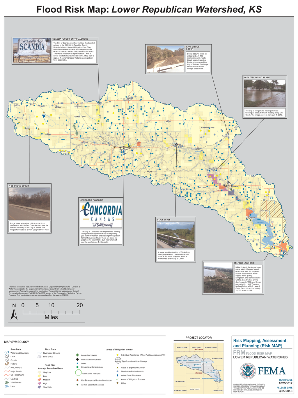 Flood Risk Map: Clay County, Kansas (FRM_10250017, 02/27/2014) - I ...