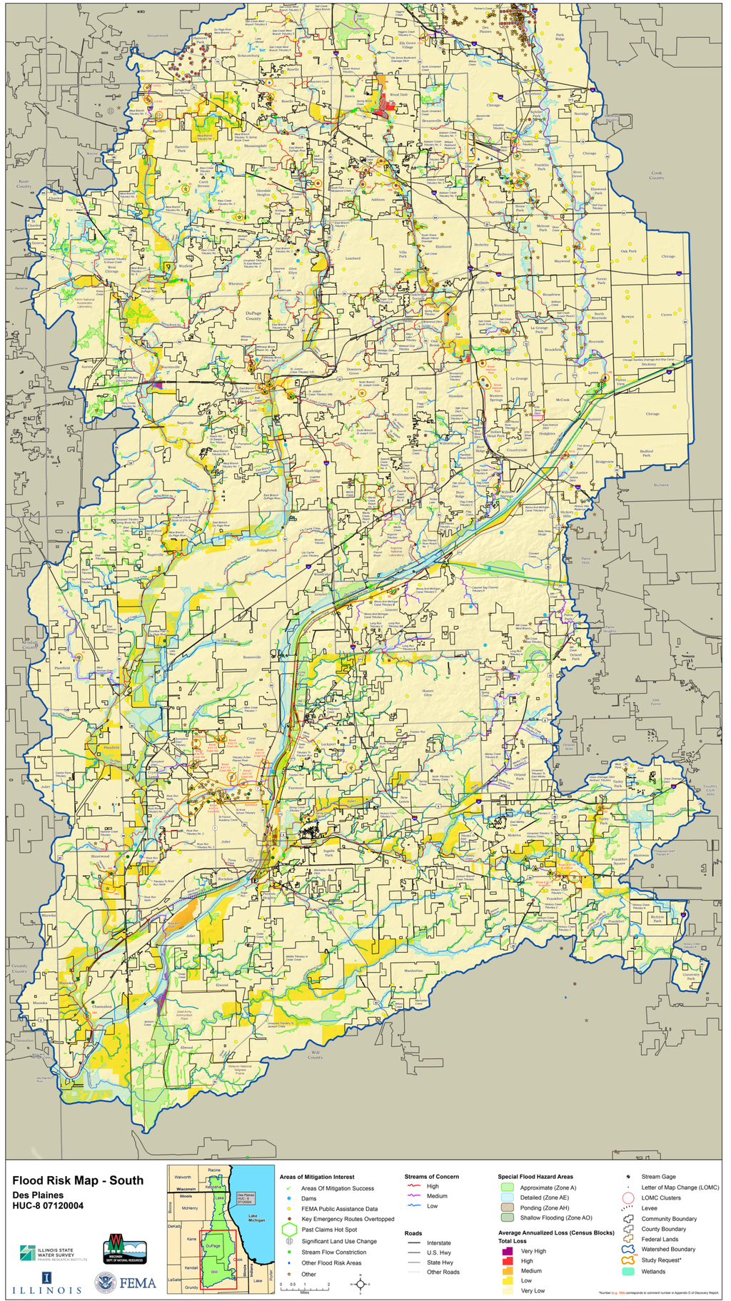Flood Risk Map: Cook County, Illinois (FRM_07120004_2, 01/15/2015) - I ...