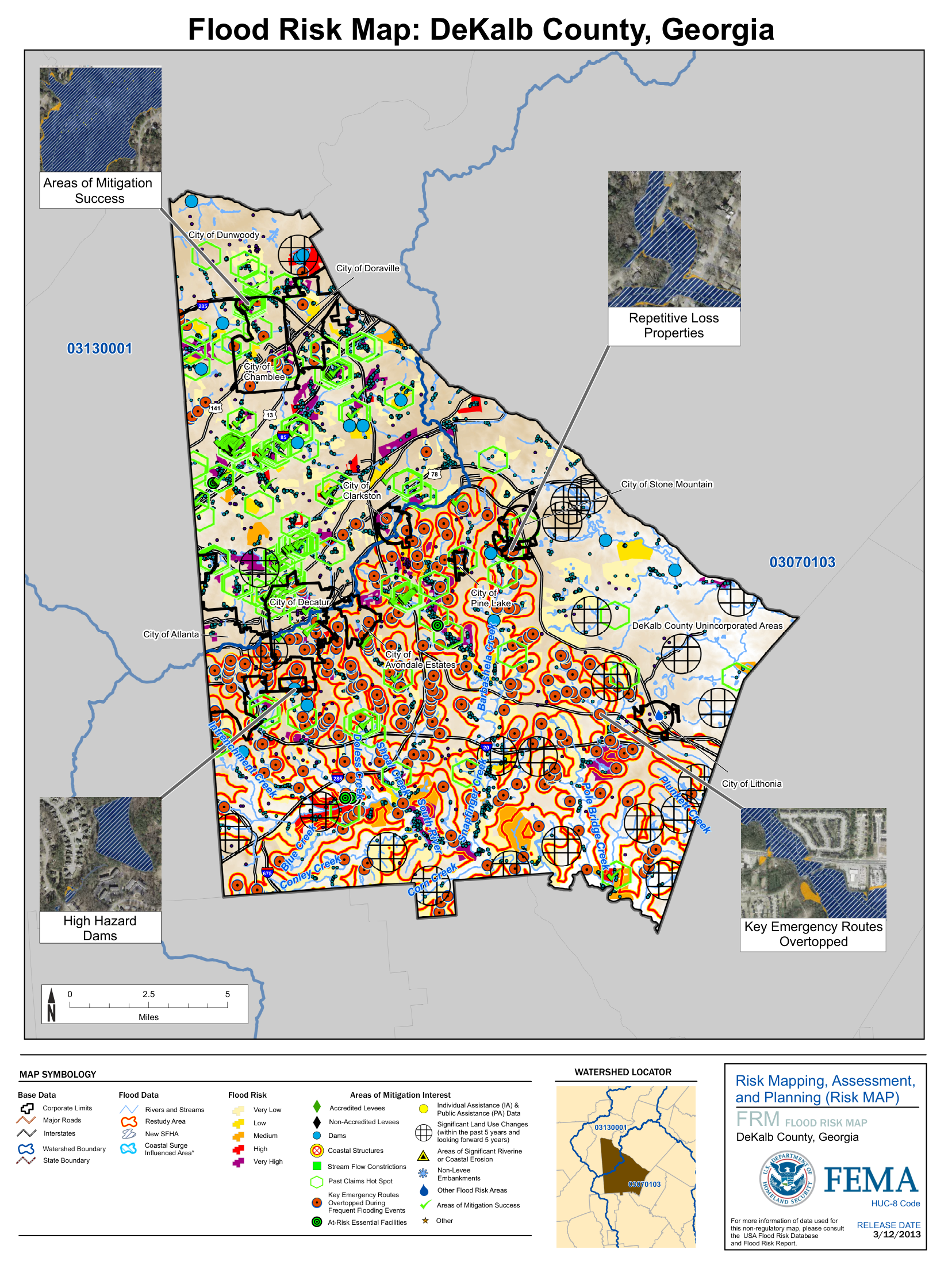 Flood Risk Map: Dekalb County, Georgia (FRM_13089C_20140228, 02/28/2014 ...